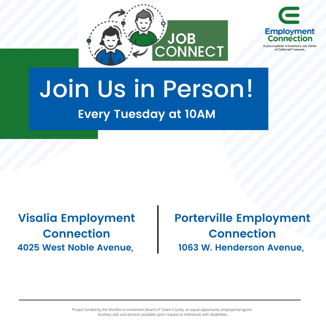 Hiring Events & Job Leads in Tulare County | Employment Connection